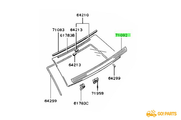 Mitsubishi Lancer Evolution Evo 2 / 3 CE9A Rear Windshield Lower Mould ...