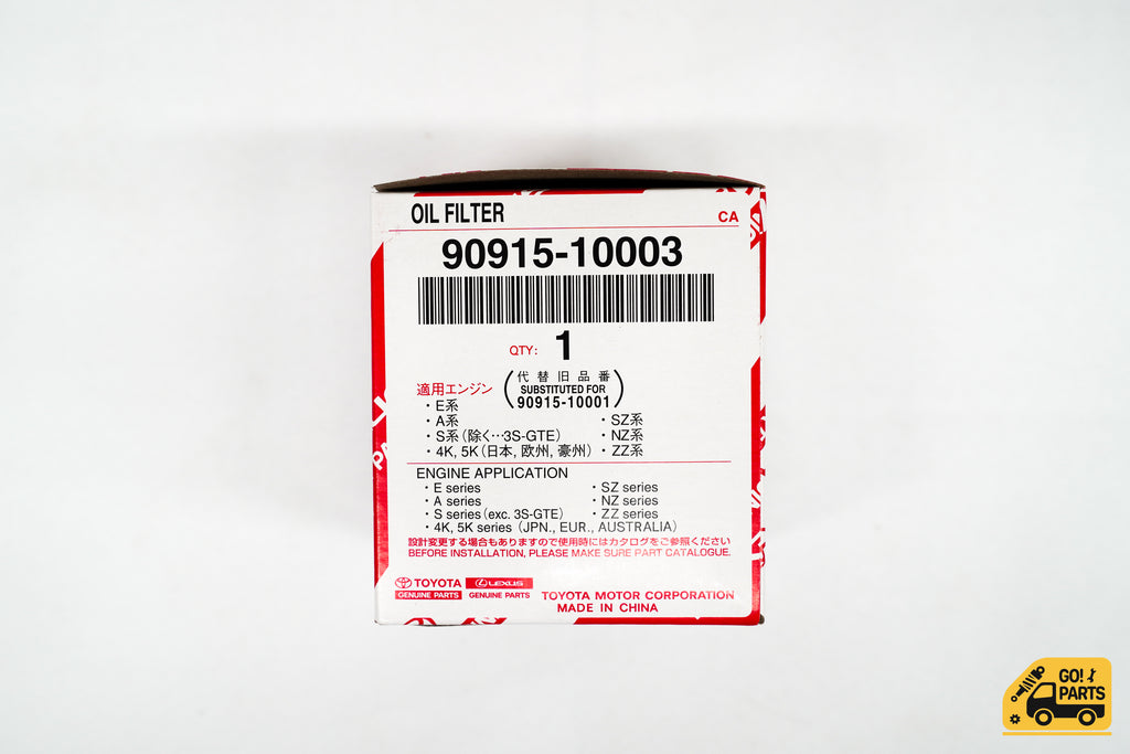 Toyota Oil Filter 90915-10003 Genuine OEM Corolla C-HR Altezza MR2(SW2 ...
