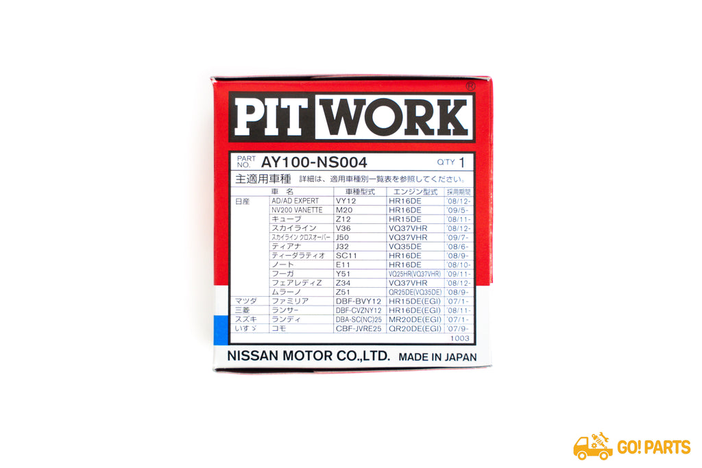 Nissan Genuine Pitwork OEM Oil Filter (AY100-NS004) for 350z 370z Skyl – Go! Parts - Parts ...